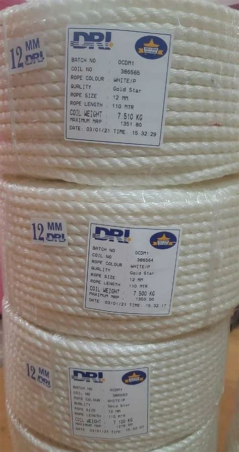 Pp Rope Polypropylene Rope 4mm 10mm White Rope 220 M At Rs 11339