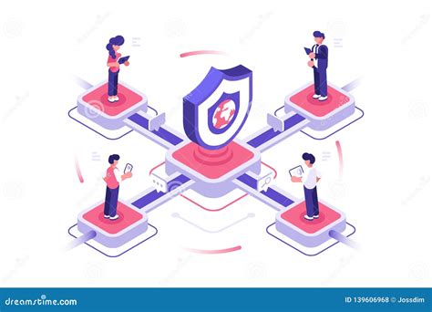 Internet And Global Network Security Stock Vector Illustration Of Information People 139606968