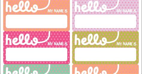 Fontaholic FREEBIE FRIDAY Hello Name Tags
