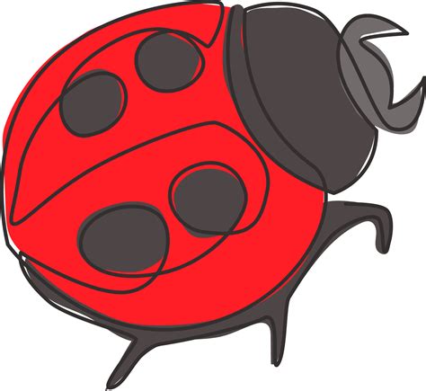 One Continuous Line Drawing Of Cute Ladybug For Company Logo Identity Agricultural Pest Mascot