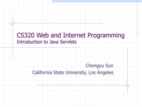 PPT CS Web And Internet Programming Introduction To Java Servlets PowerPoint Presentation