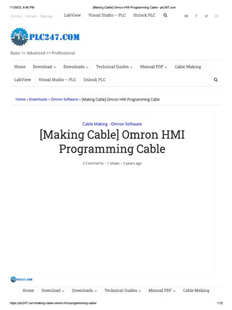 Making Cable Omron Hmi Programing Pdf