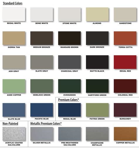 Standing Seam Metal Roof Colors
