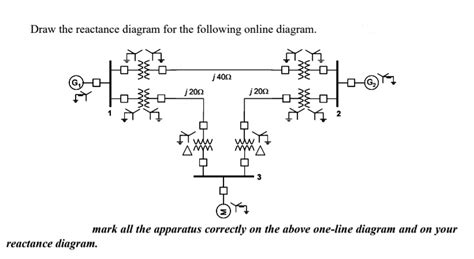 Draw The Reactance Diagram For The Following Online Diagram G 1 3 2 W