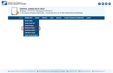 How To Print Your SSS Employment History On SSS Website SSS Inquiries