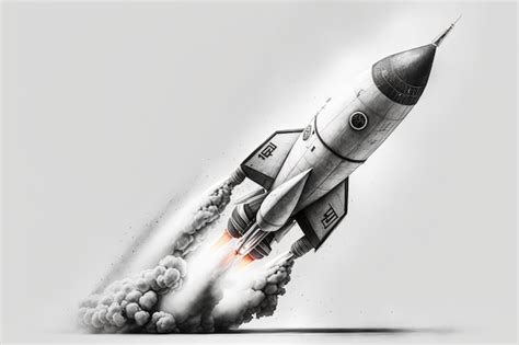 Premium Ai Image Space Rocket Launch Background Generative Ai