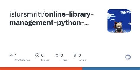 GitHub Islursmriti Online Library Management Python Django