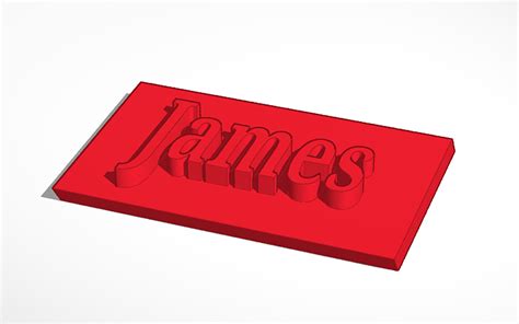 3d Design James Print Tinkercad
