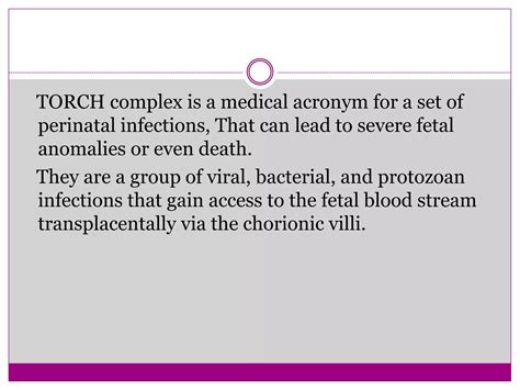 Torch Infection In Pregnancy Pptx