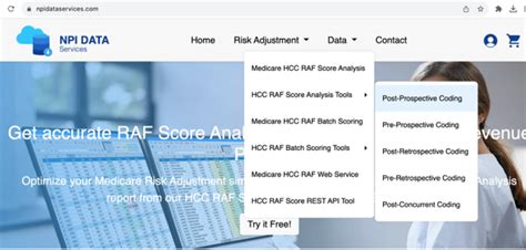 Cms Hcc Raf Score Tools Quick Start Npi Data Services
