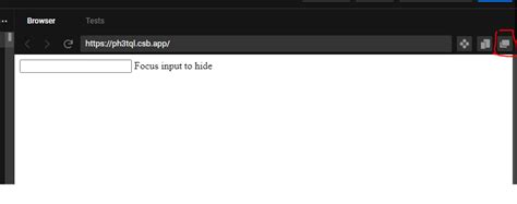 Focussing An Element Doesn T Trigger The CSS Update Based On The Focus Pseudo Class Issue