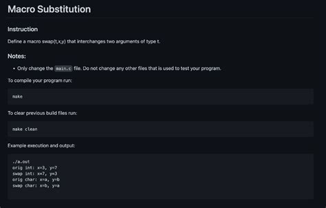 solved macro substitution instruction define a macro swap