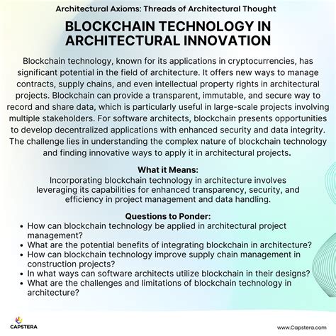 Blockchain Technology In Architectural Innovation
