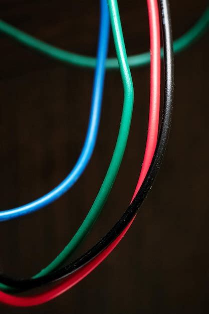 Premium Photo Multi Colored Wires On An Electronic Device
