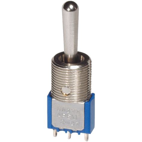 Apem 5637ma Toggle Switch Spdt On Off On 250v 3a Rapid Electronics