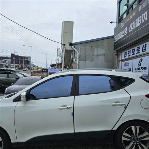 투싼ix 블루 반사필름 썬팅재시공 할인가 55만원 썬팅 전후 비교 전라남도 순천시 연향동 비즈프로필