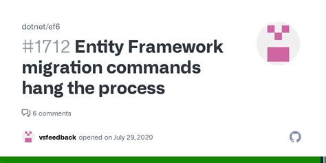 entity framework migration commands hang the process · issue 1712