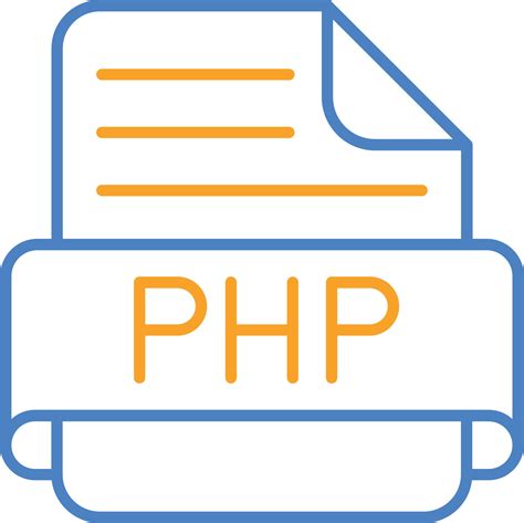 Php Blue And Orange Line Icon Vector Art At Vecteezy