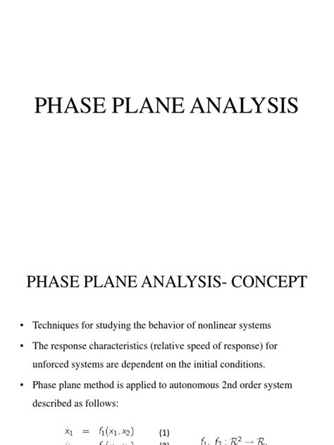 Phase Plane Analysis Explained Pdf Vector Space Nonlinear System
