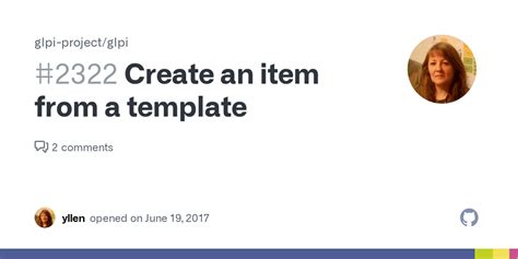 Create An Item From A Template · Issue 2322 · Glpi Projectglpi · Github