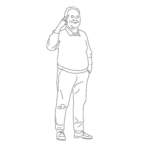 Premium Vector Old Man Came Up With Something