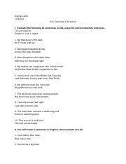 ASL Grammar Structure Translate Sentences And Create ASL Course Hero