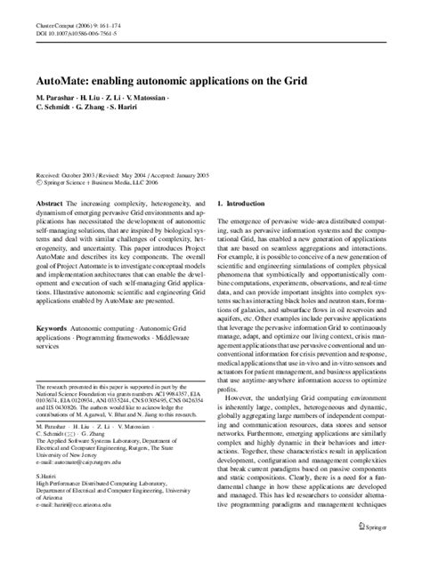 pdf automate enabling autonomic applications on the grid