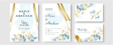 단풍 라인 아트세트의 웨딩 초대 템플릿 손으로 그린 식물 잎 꽃 포스터 초대합니다 벡터 장식 인사말 카드 또는 초대 디자인 배경 수채화 모던 디자인 감사합니다에 대한 스톡