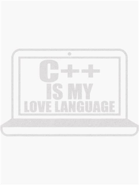 C Is My Love Language Nerdy Programming Sticker For Sale By Yonsmen