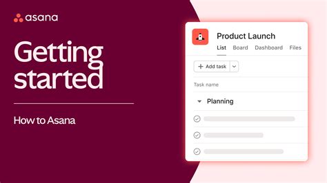 getting started with asana
