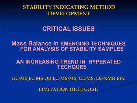 Stability Indicating HPLC Method Ppt