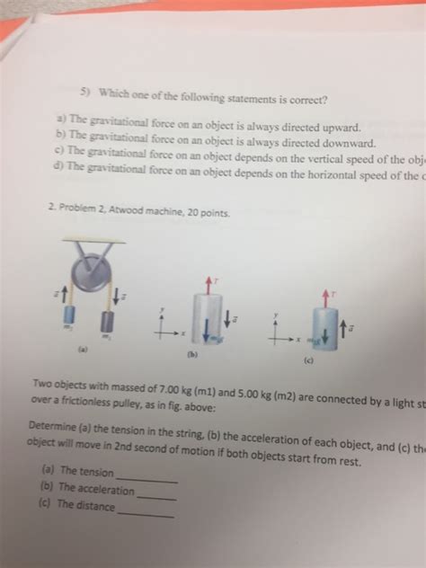 Solved Which One Of The Following Statements Is Correct