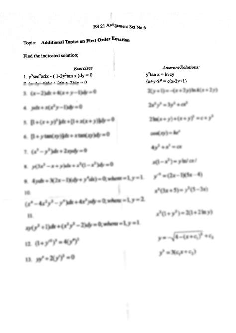 SOLUTION Differential Equation Practice Problem Studypool