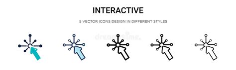 Interactive Icon In Filled Thin Line Outline And Stroke Style Vector