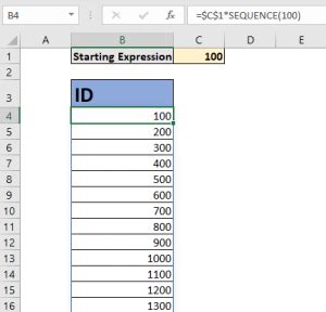 How To Increment A Value By Row Or Column In Excel