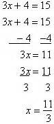 Solving Two Step Equations