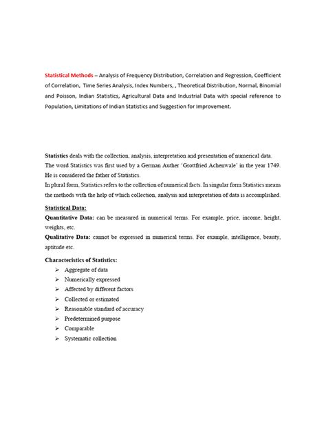 Statistical Methods Pdf Mean Sampling Statistics