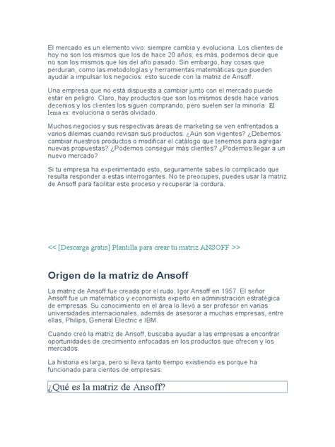 Matriz Ansoff Pdf Apple Inc Marca