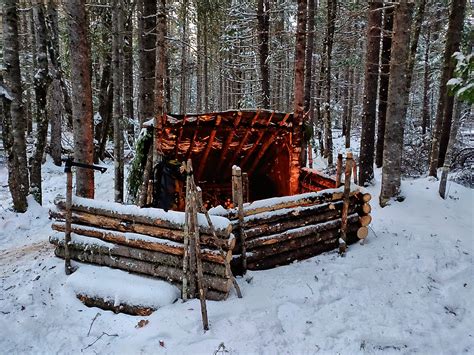 Bushcraft Winter Shelter Really Nice Winter Camp