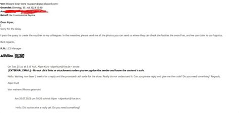 frostmourne replica issue blizzard gear storedoes not reply r blizzard