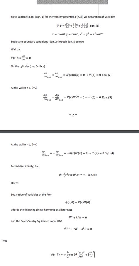 Solved 2 Half Cylinder In Stagnation Point Flow Consider