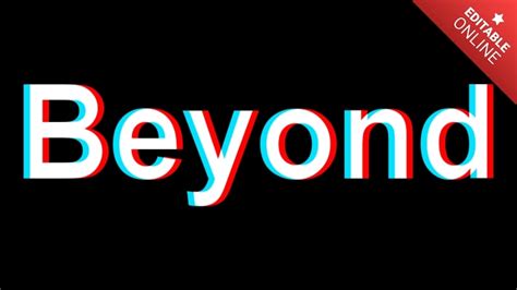 Beyond Text Effect Generator