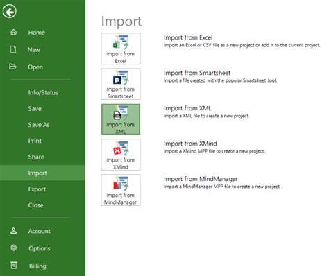 Import From XML Project Plan