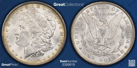 1890 O Morgan Silver Dollar Pcgs Ms 63 Toned Item 2099919