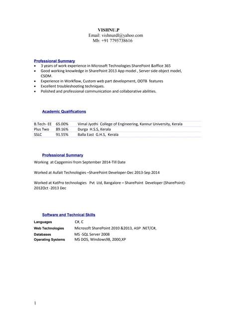 Resume Vishnu Doc