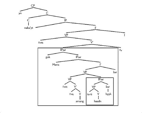 syntactic structure of sentence 44 46 download scientific diagram