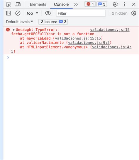 Duda Error JS en la Web Validación de Formularios y HTML5 Solucionado
