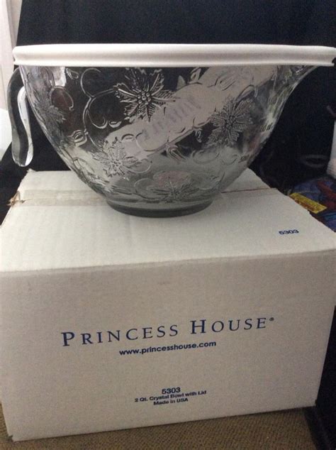 Princess House~fantasia~2 Qt Crystal Bowl Wlid~5303 1822103804