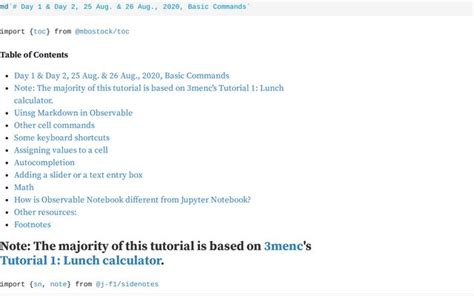 Day 1 And Day 2 25 Aug And 26 Aug 2020 Basic Commands Hongtao Hao Observable