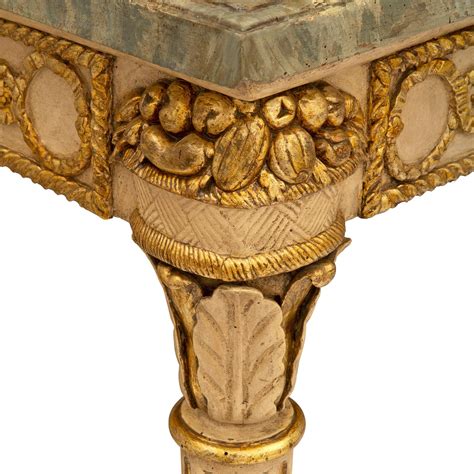 Pair Of Italian 19th Century Louis Xvi St Console Tables For Sale At